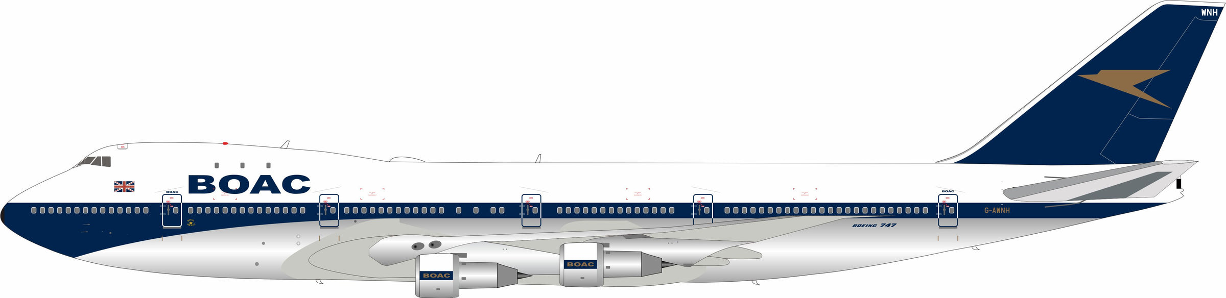 ARDBA94 | ARD Models 1:200 | Boeing 747-136 BOAC G-AWNH | is due Janua ...