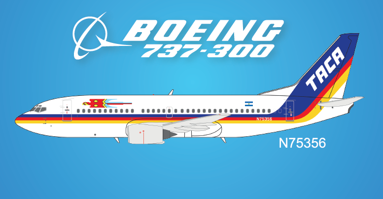 N75356 | Panda Models 1:400 | Boeing 737-300TACA International Airline — Aviation Retail Direct