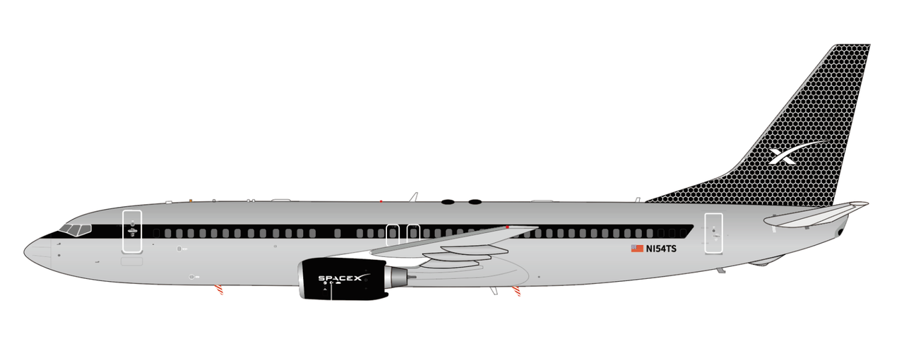 XX20558 | JC Wings 1:200 | Boeing 737-800 SpaceX N154TS | was due Dece ...